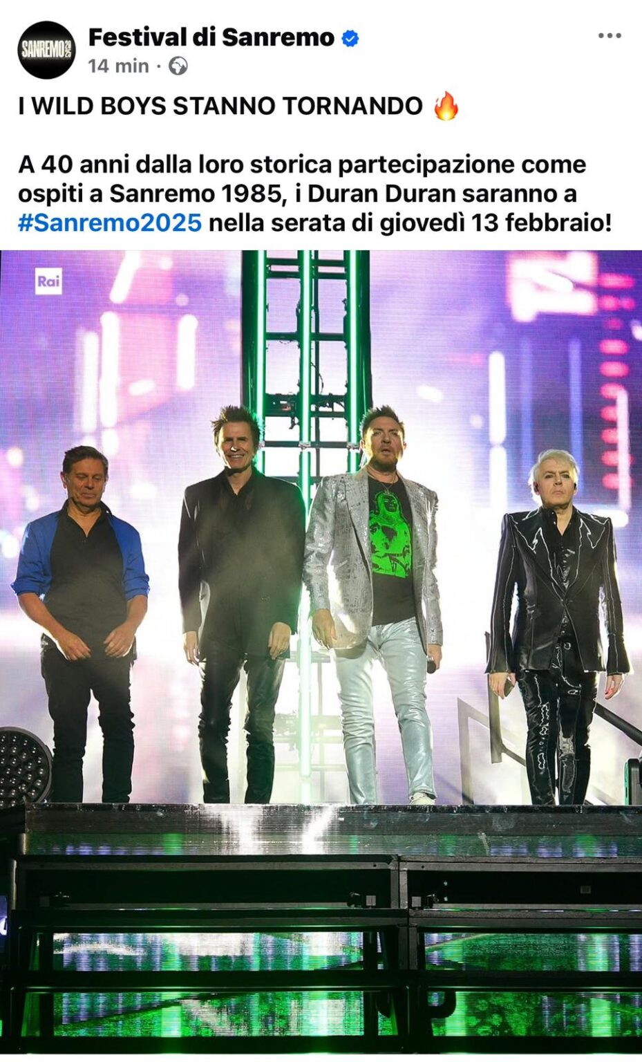 I Duran Duran Ospiti a Sanremo 2025: Un Ritorno Dopo 40 Anni - For Music Magazine